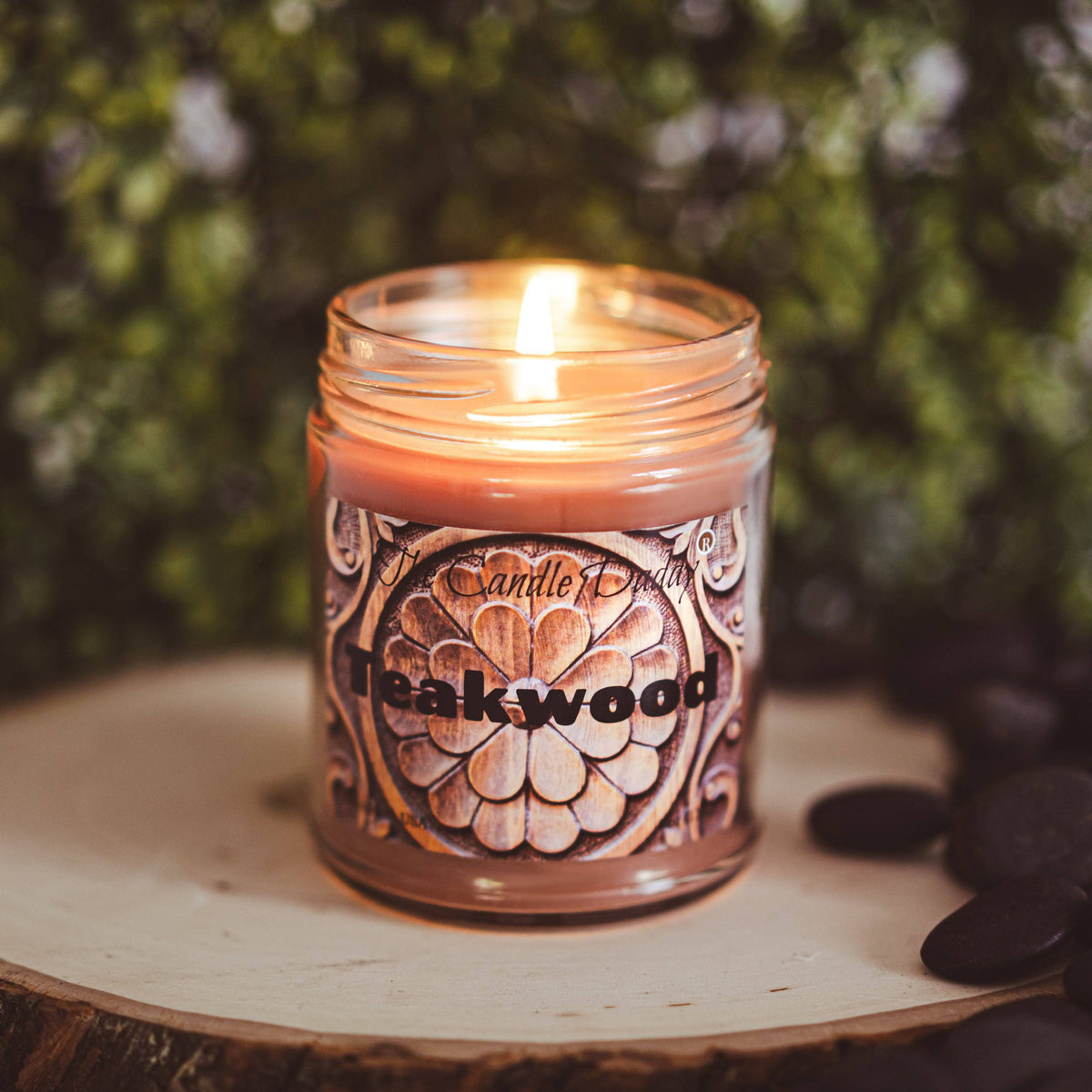 Teakwood - Teak Wood Scented - 6 Oz Jar Candle - 40 Hour Burn Time ...